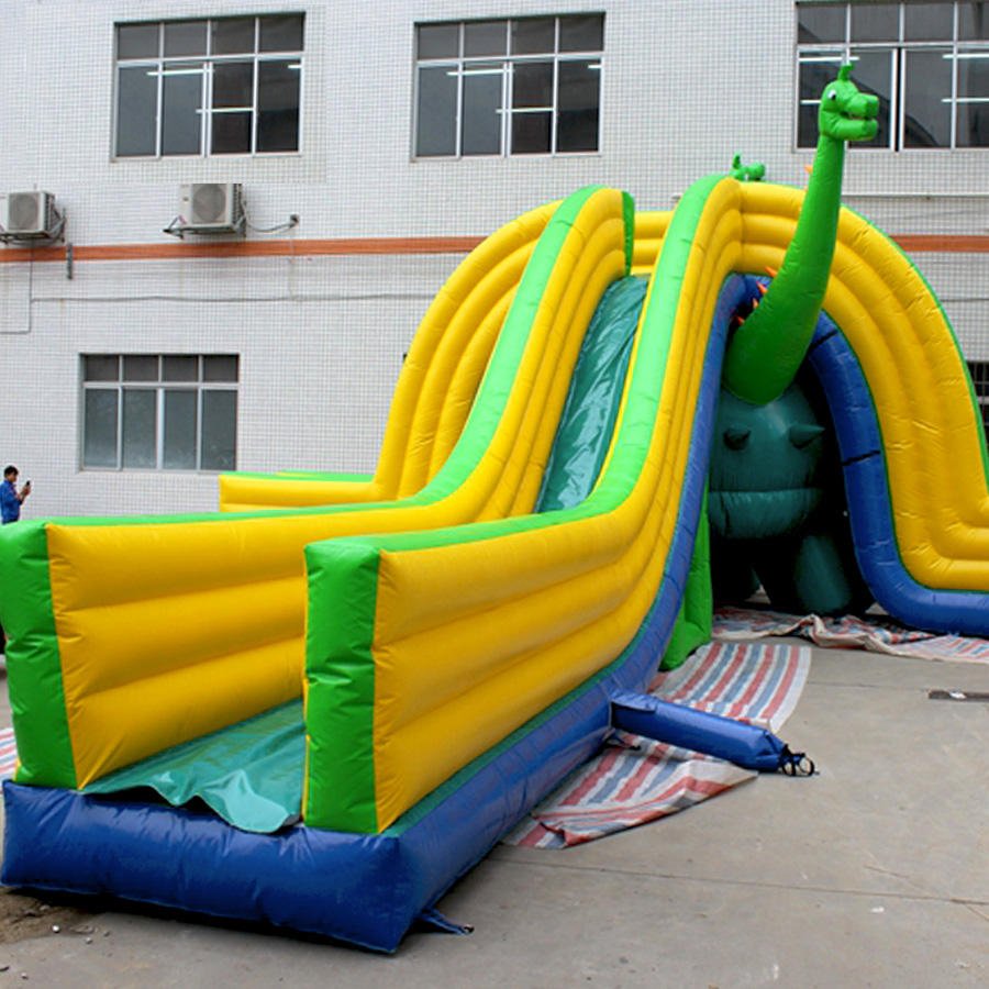 Outdoor the giant adults inflatable dinasour slide for ground water ...