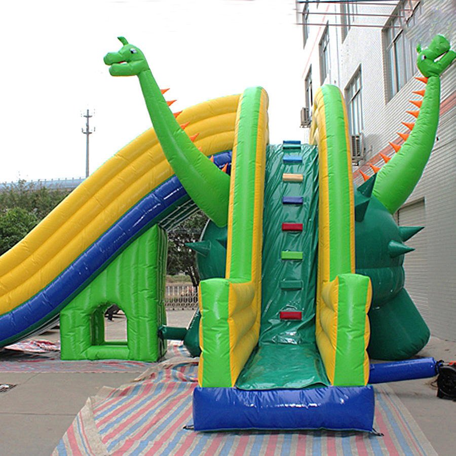 Outdoor the giant adults inflatable dinasour slide for ground water ...