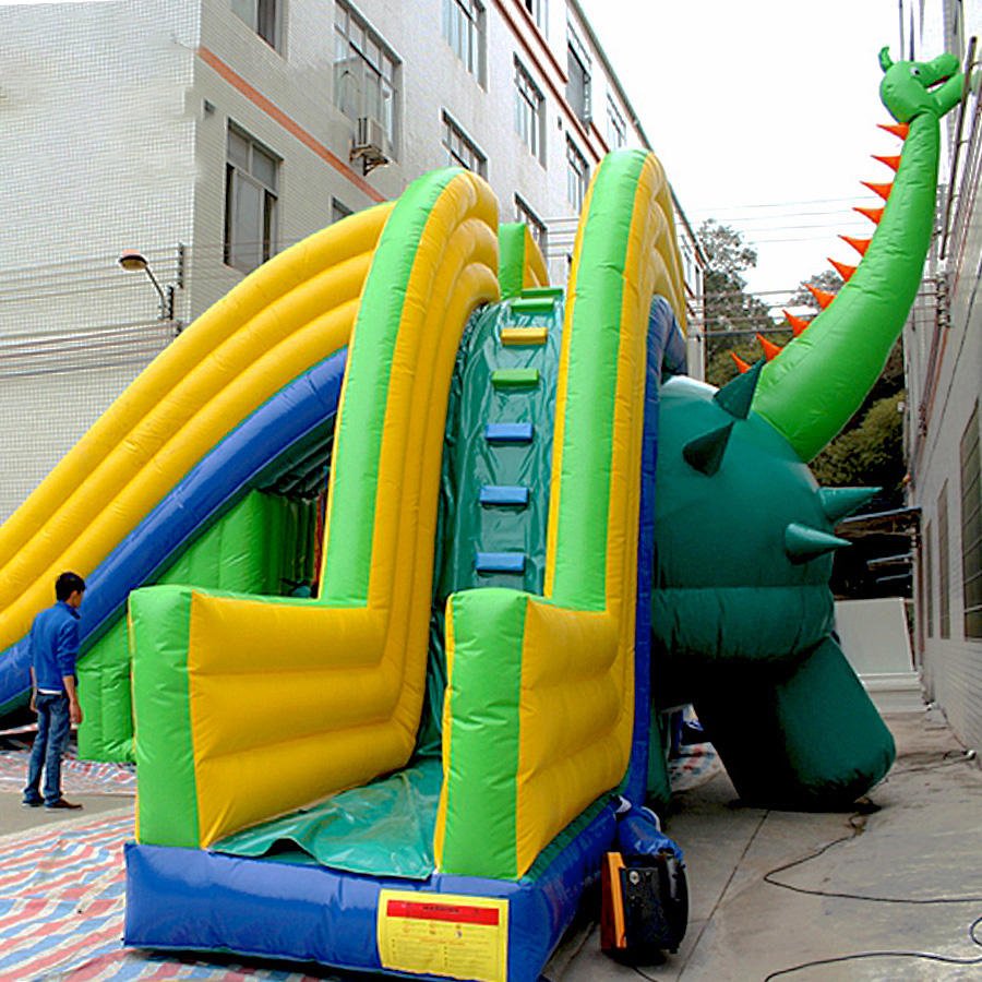 Outdoor the giant adults inflatable dinasour slide for ground water ...