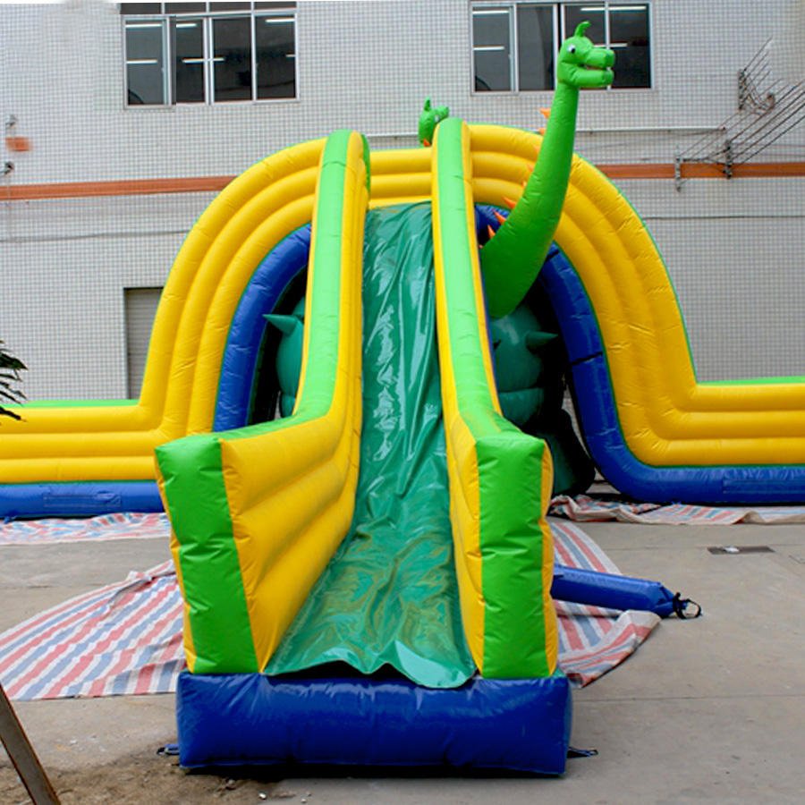 Outdoor the giant adults inflatable dinasour slide for ground water ...